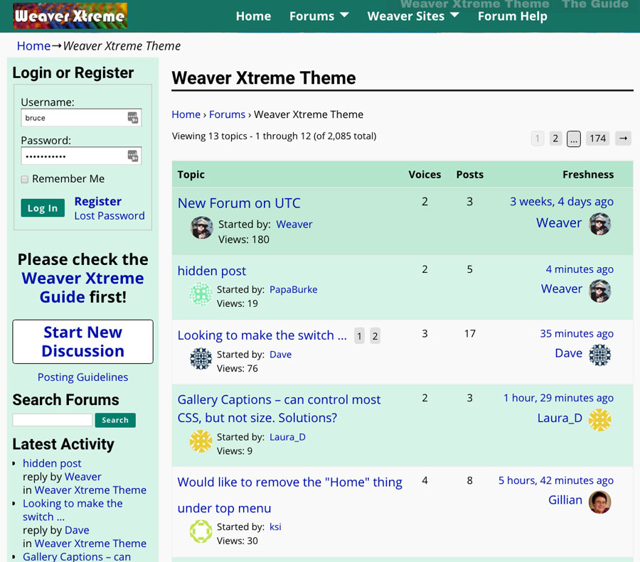 Weaver for bbPress - Weaver Xtreme Theme